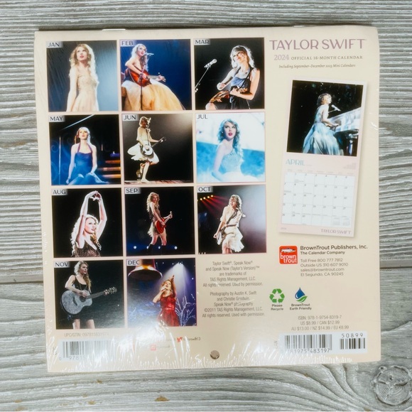 Taylor Swift | Accents | Taylor Swift Official 224 Sealed Calendar 2 ...